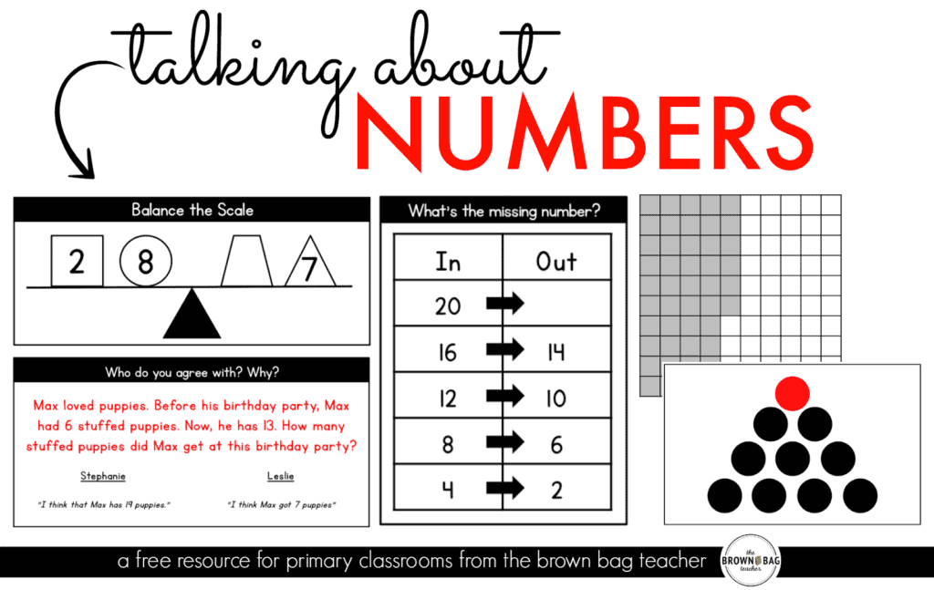 TalkingAboutNumbers - The Brown Bag Teacher