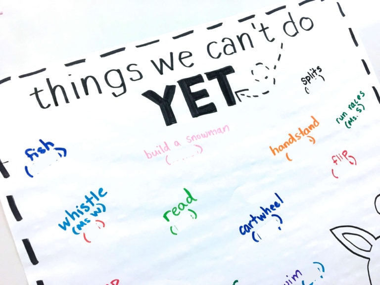 Growth Mindset: The Power of Yet - The Brown Bag Teacher