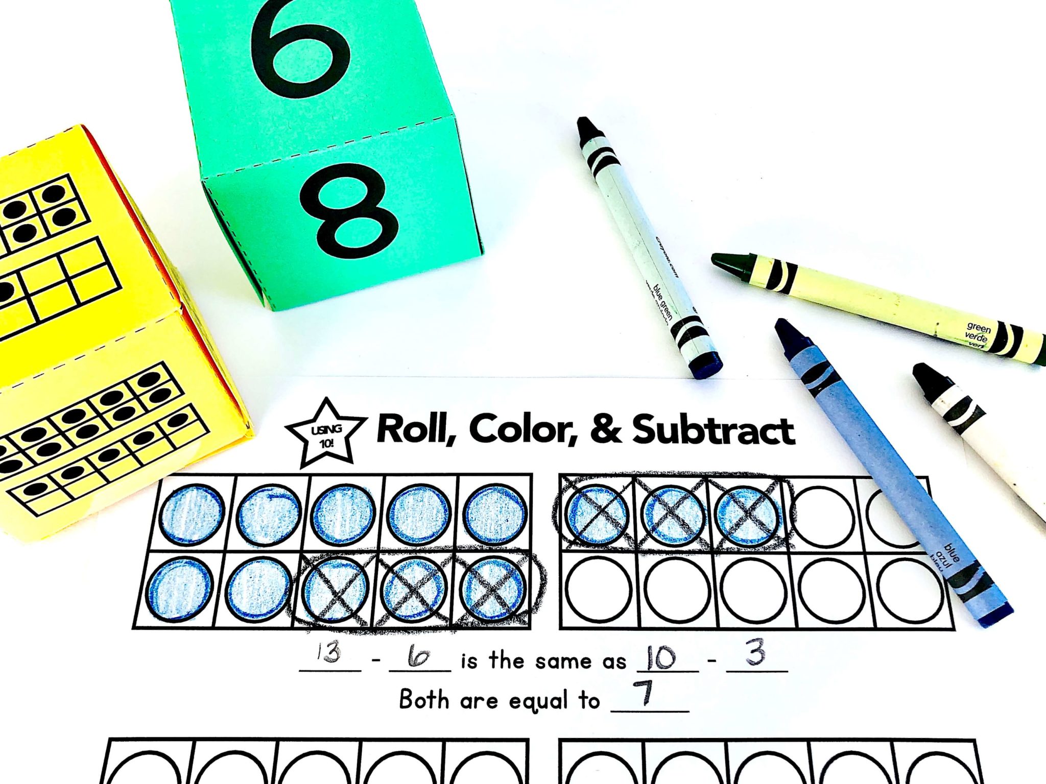 Making 10 to Subtract - The Brown Bag Teacher